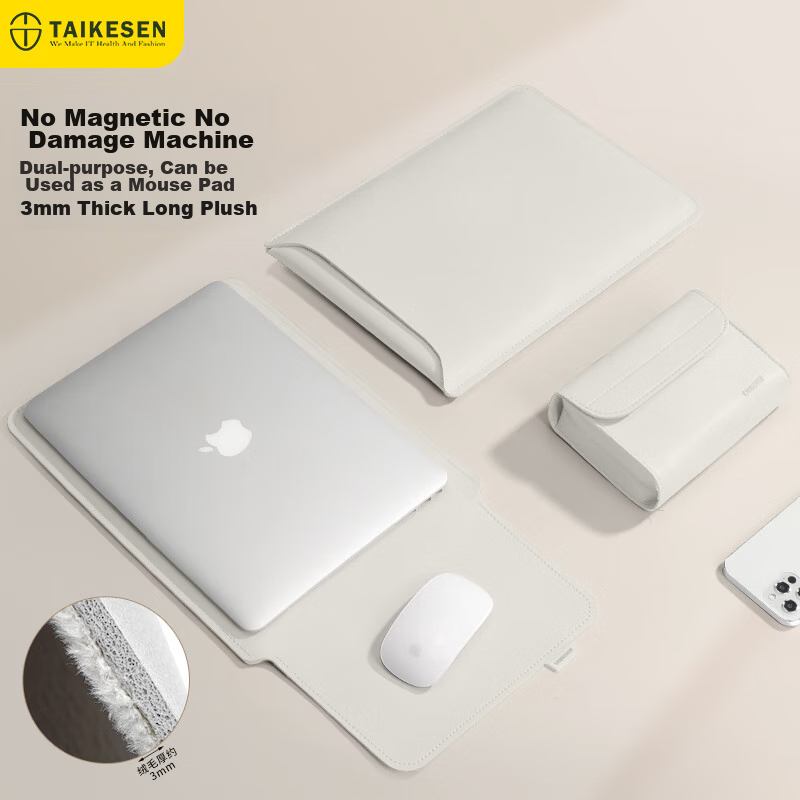 Taikesen Non-Magnetic Laptop Sleeve for Women, 15.6-Inch, Compatible with Apple, Huawei, Lenovo Xiaoxin Air Laptops, Protective Case