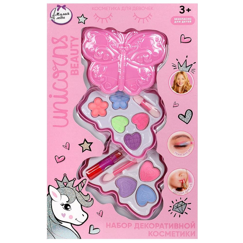Косметика детская: тени для век, помада Милая Леди 117252-UNI-ML