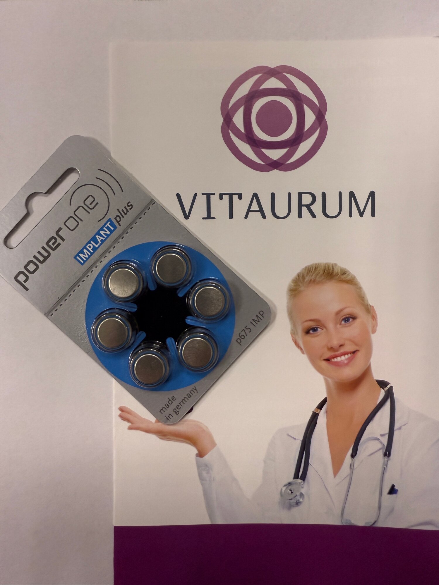 Батарейка Power One P675 Implant plus, в упаковке: 60 шт.