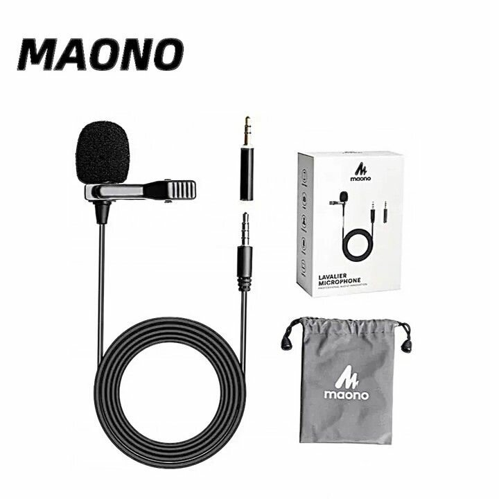 MAONO Микрофон петличный, черный