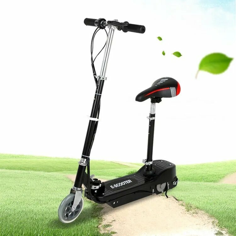 KK scooters Электросамокат Взрослый складной электрический самокат с шинами Run-Flat, транспортный мини-двухколесный самокат, черный