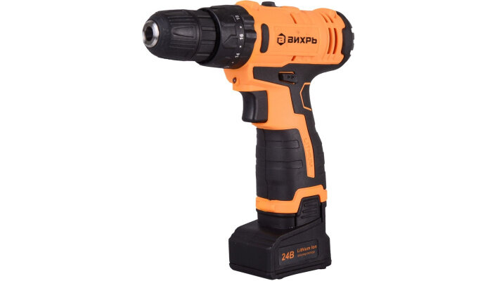 Ударная дрель-шуруповерт Вихрь ДА-24Л-2кУ (72/14/19)