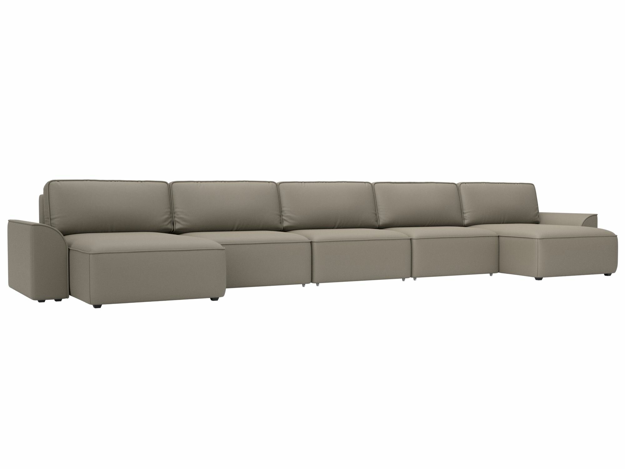 Диван п-образный Amber МегаЛонг, Еврокнижка, 540x160x90, бежевый, Хит Диванов