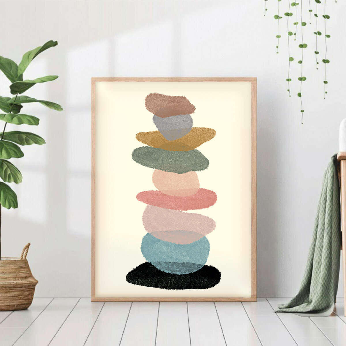 Постер "Яркие пятна абстракция" 40x50 без рамки на стену для интерьера