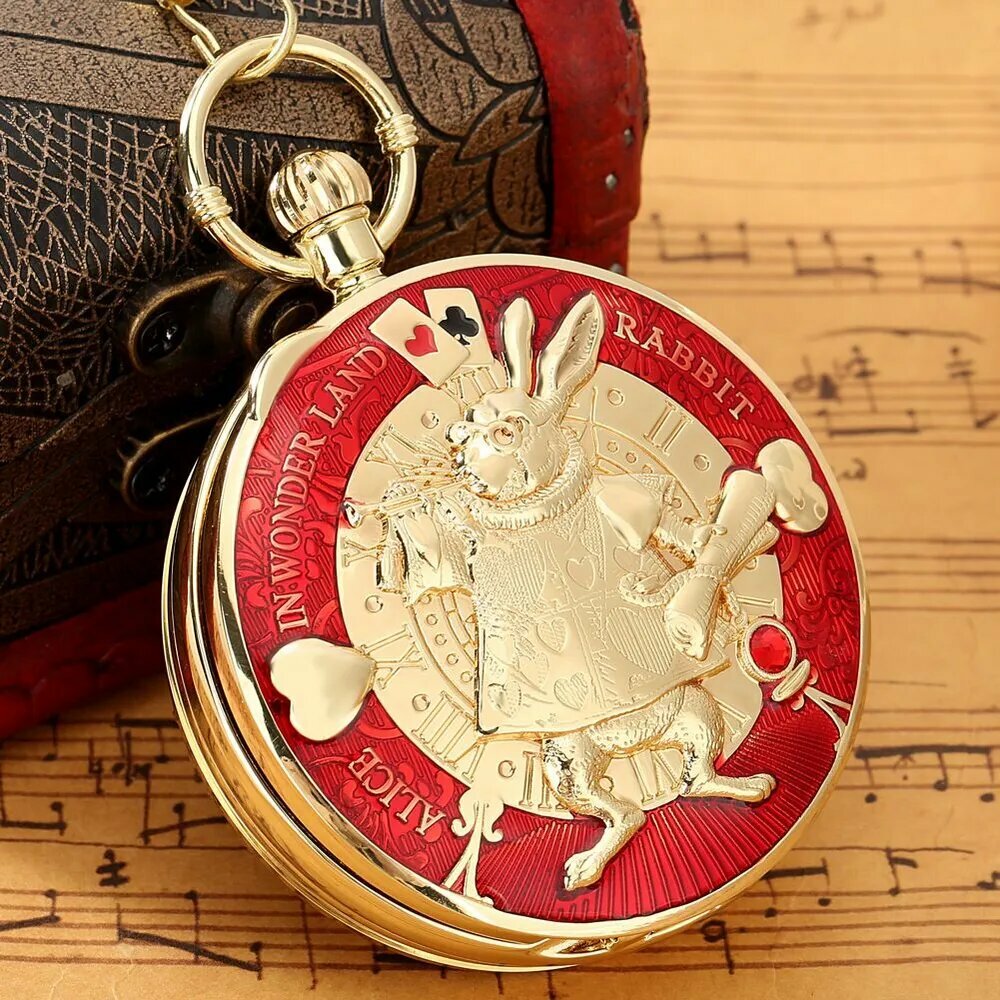 Карманные часы-Музыкальная шкатулка-Алиса в стране чудес TJ