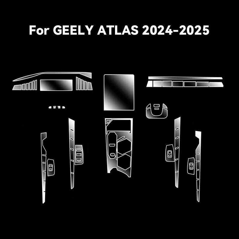 Для GEELY ATLAS 2024 2025 пленка против царапин, центральная консоль автомобиля, медиа-приборная панель, навигация, внутренняя защитная пленка из ТПУ A, LHD