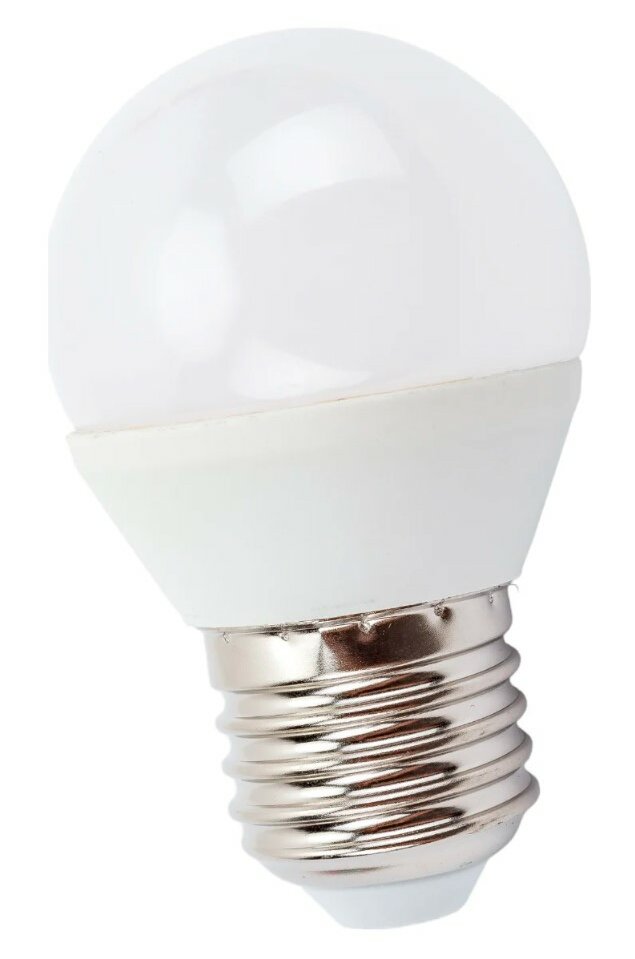 Лампа светодиод. Ecola globe LED 8.0W G45 E27 2700K шар (композит) 78x45