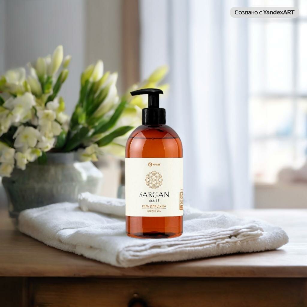 Гель для душа Grass Sargan, бережное очищение и питание, 300 мл