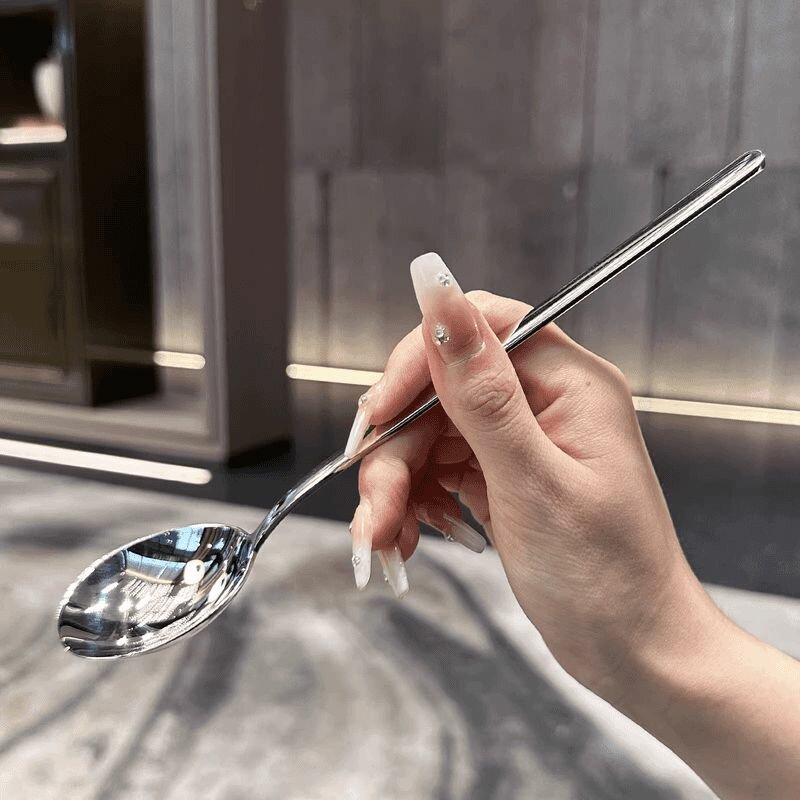Корейские ложки для супа из нержавеющей стали (4 шт.)-