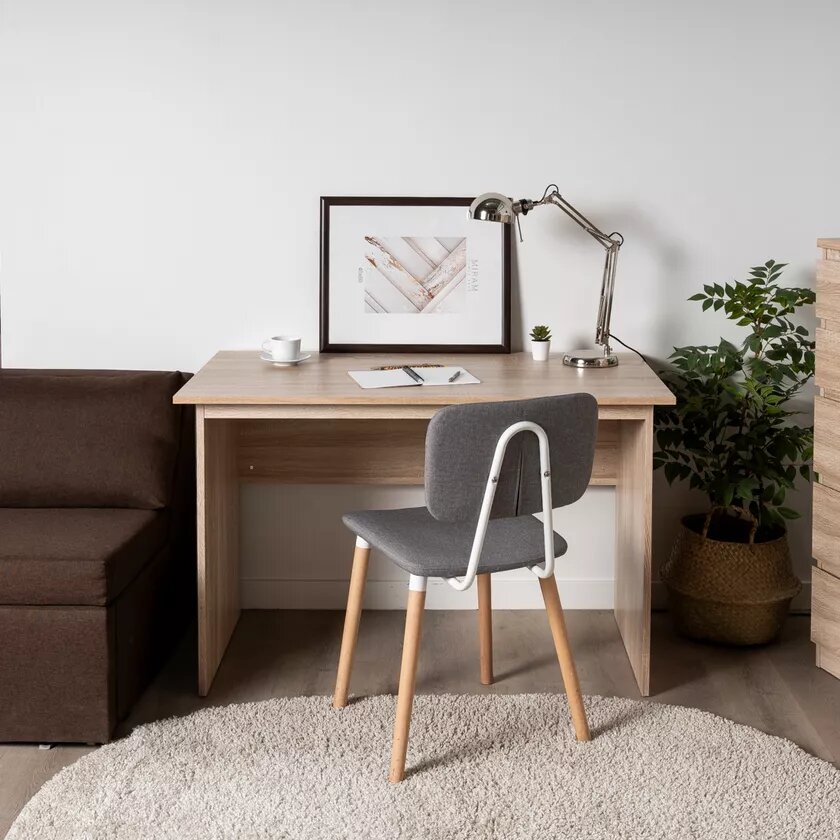 Стол письменный Кастор, дуб сонома, 120 см х 65 см х 75 см, приставной