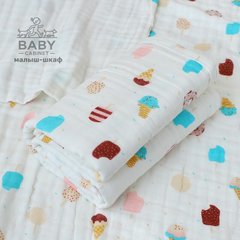 Полотенце-халат Детские Банное полотенце Марля 4слоя