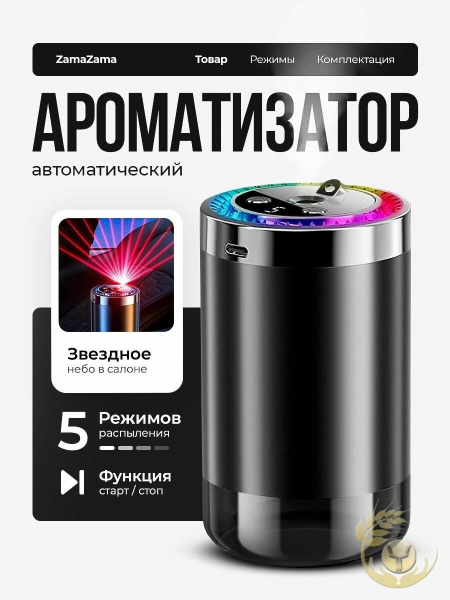 Ароматизатор в машину автоматический, освежитель для автомобиля