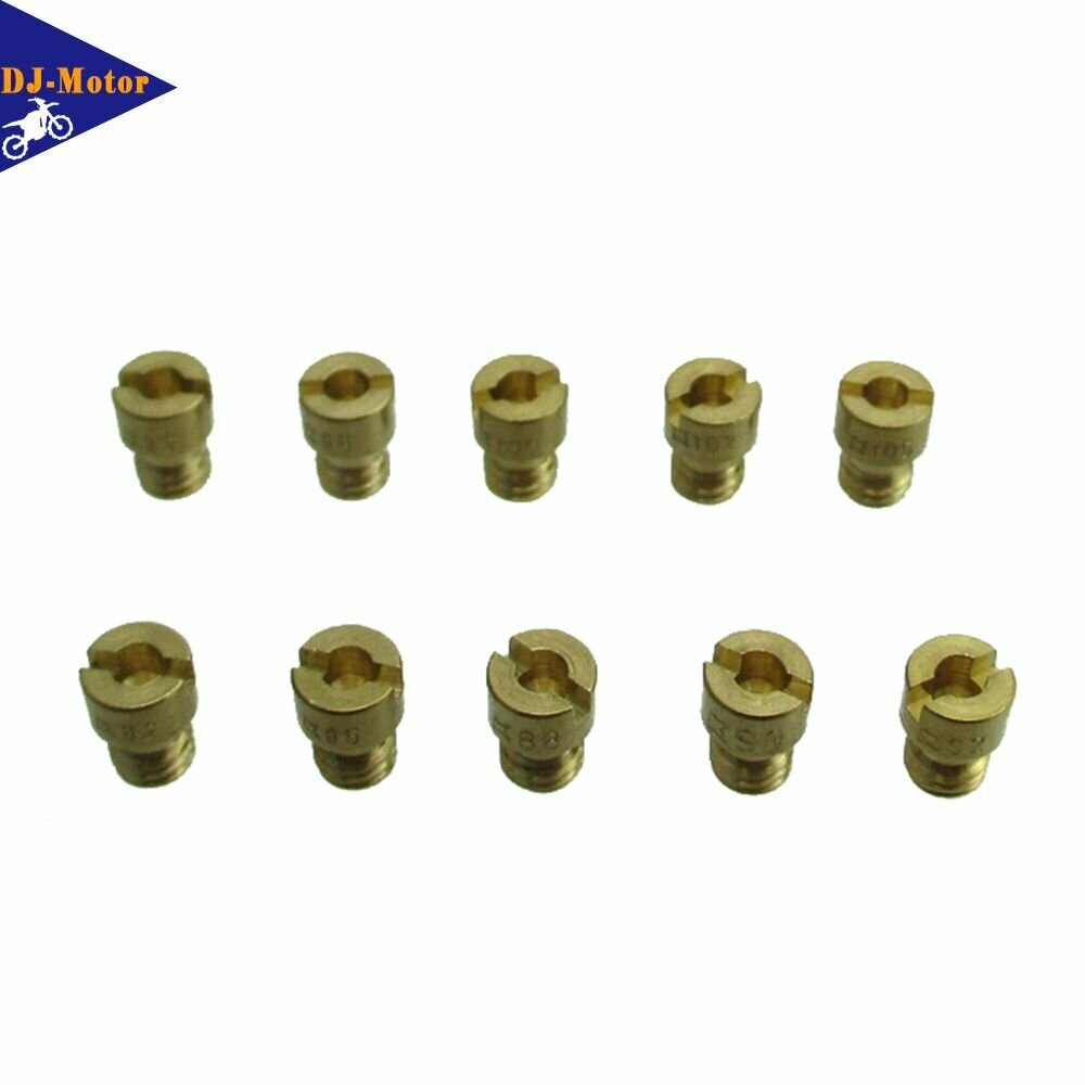 10 размеров основной жиклер комплект #82-#105 для 139QMB 139QMA GY6 49cc 50cc 80cc 100cc мотоцикл скутер мопед PZ19 карбюратор