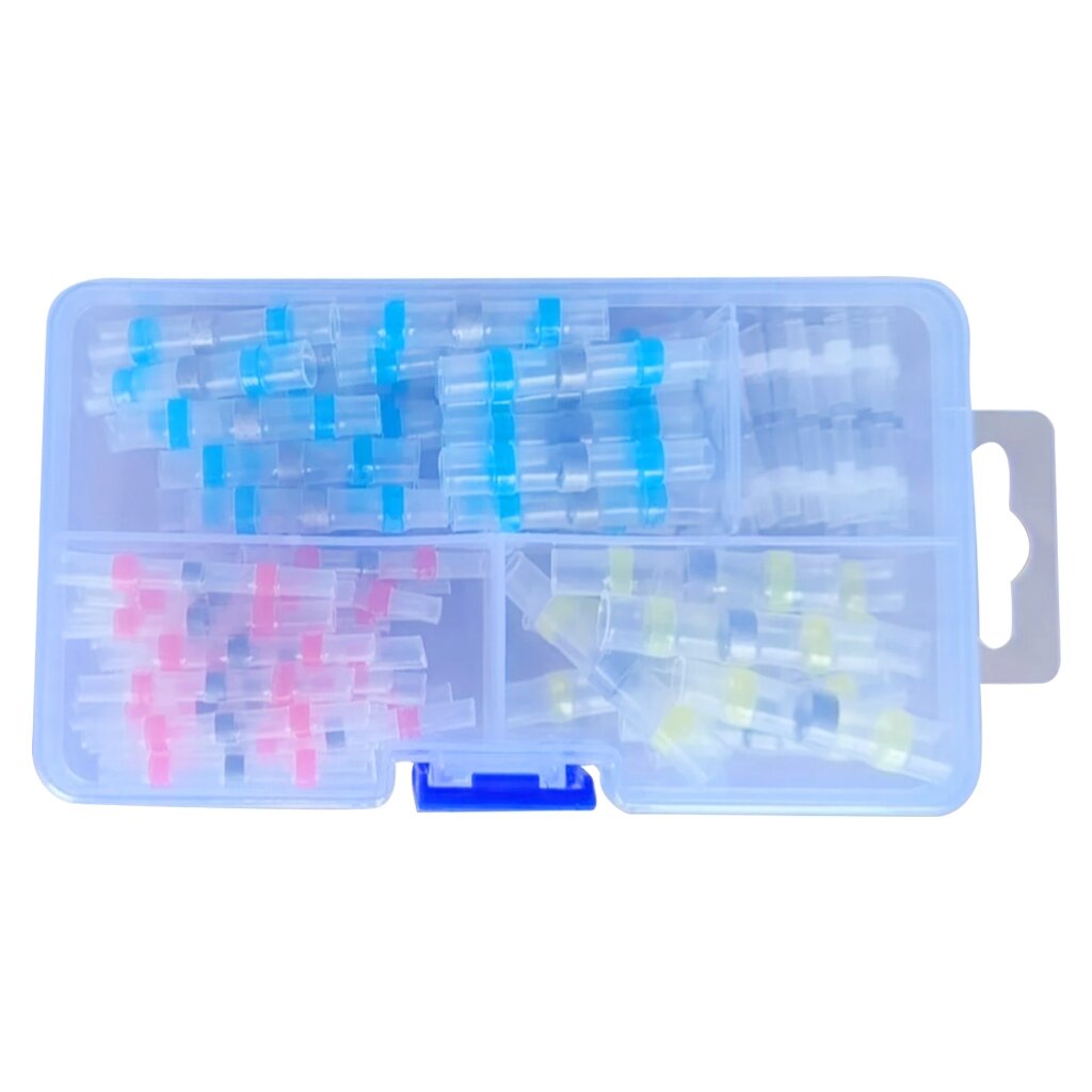 Термоусадочная средняя соединительная клемма водонепроницаемая комбинация клемм с кольцевым припоем в штучной упаковке-100ШТ в штучной упаковке