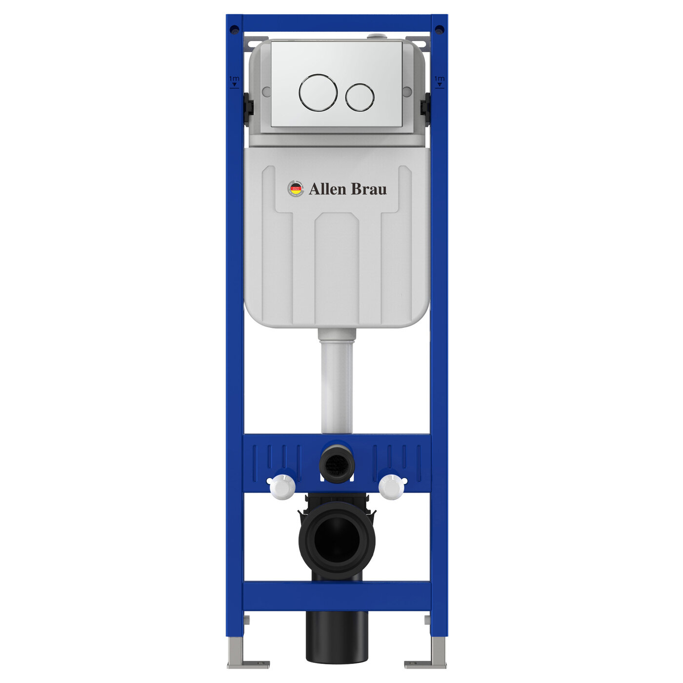 Инсталляция для унитаза Allen Brau Pneumatic Slim 9.11102.20 с кнопкой 9.20A01.00