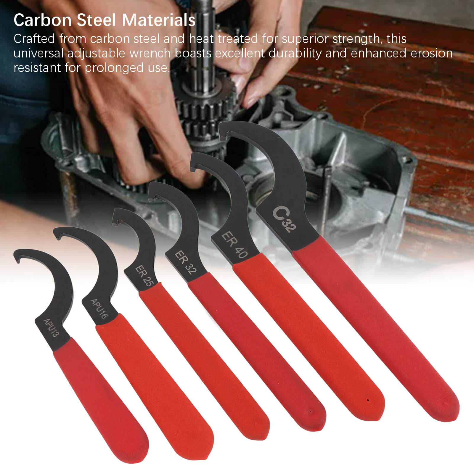 Универсальный набор из 6 гаечных ключей APU13 16 ER25 32 40 C32 стальной регулируемый гаечный ключ для амортизаторов инструмент для регулировки койловера