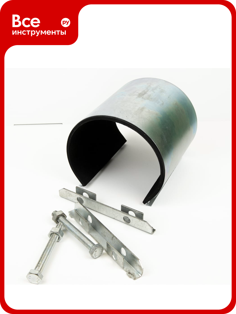 Ремонтный хомут дтрд оцинк. краб 3-1/2" Дн 101-110, шир. 150 17009 для прокладки электрических сетей