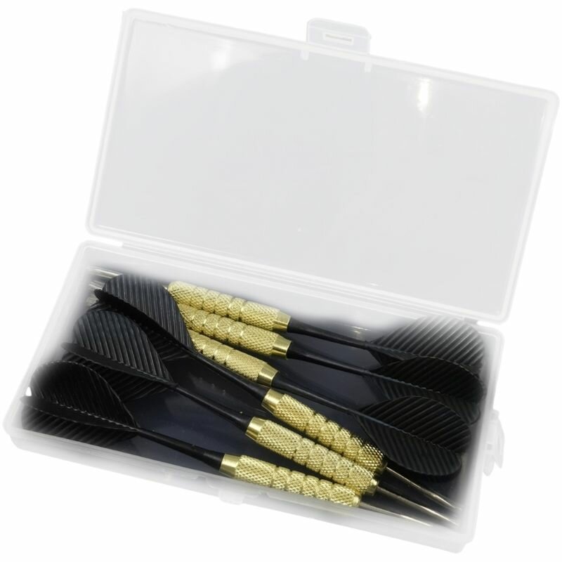 1 набор из 6 специальных дротиков для жестких мишеней метания дротиков-черный