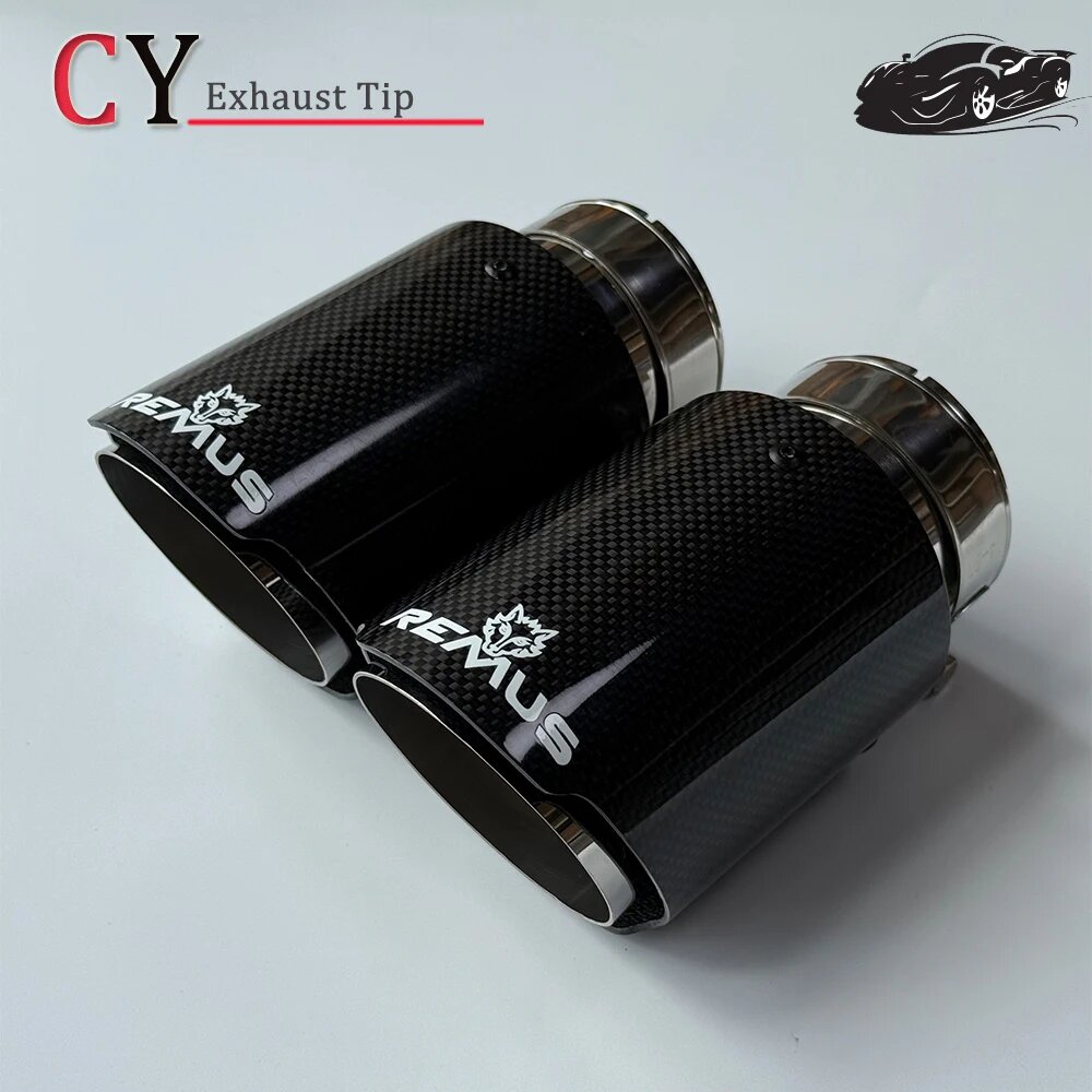 Цельная выхлопная труба автомобиля, глянцевый глушитель из углеродного волокна, хвостовой конец, прямой фланец, универсальная серебряная концевая труба из нержавеющей стали ID 86MM-OD 114MM