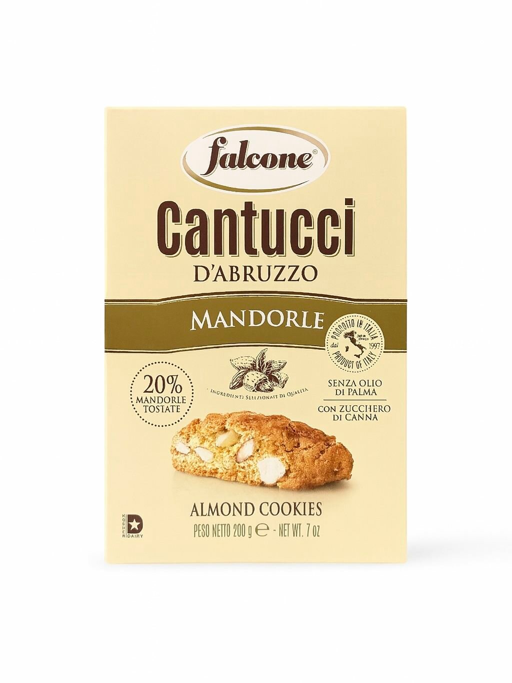 Хрустящее печенье с миндалём Cantucci dAbruzzo Mandorle. Falcone, 200 гр Италия