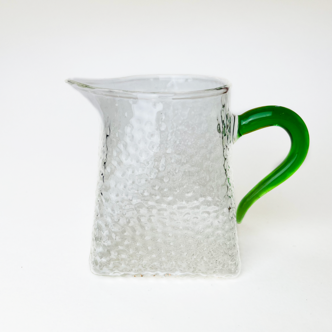 Сливник (Чахай) - Мятое стекло (с зелёной ручкой), Китай, 300 мл. (289007)