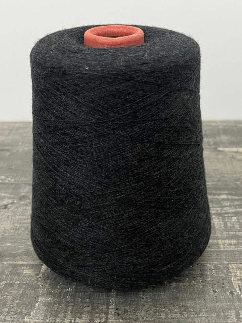 Пряжа Zegna Baruffa New Cashmere 2/48 кашемир Черная галька