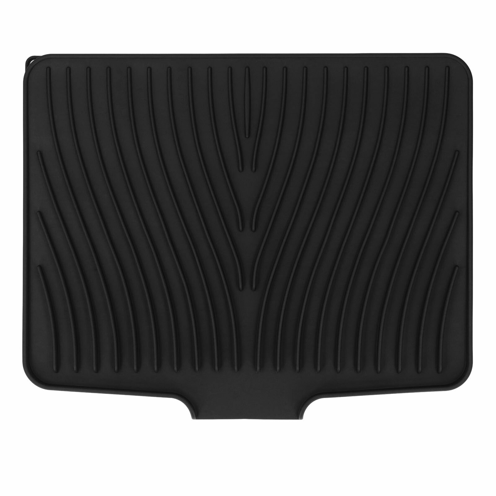 Силиконовый коврик для сушки посуды, черный