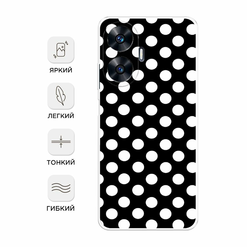 Силиконовый чехол на Realme C55 / Реалми C55 с принтом горох — фото 1