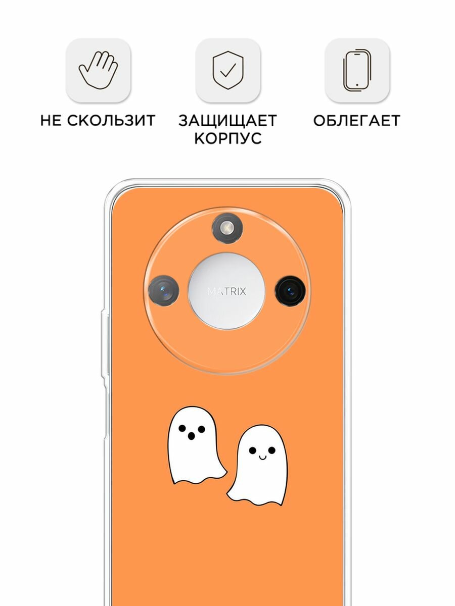 Чехол на Honor X9c Smart / Хонор X9c Смарт с принтом Cute ghosts — фото 1