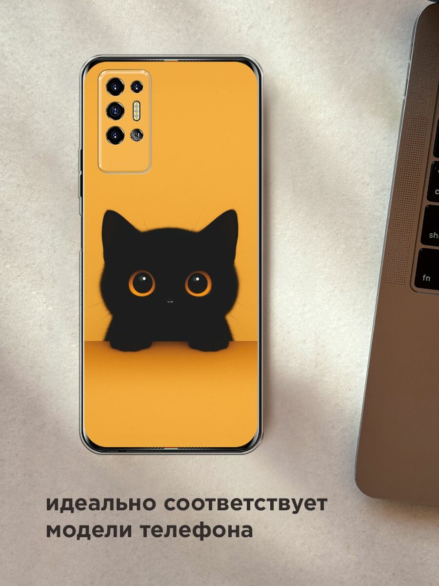 Чехол на Tecno Pova 2 / Текно Пова 2 с принтом "Контрастный котик" — фото 1