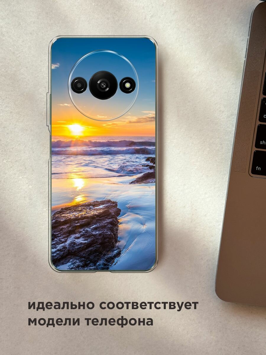 Чехол на Xiaomi Redmi A3/A3x/Poco C61 / Сяоми Редми А3/A3x/Поко С61 с принтом "Восход 6" — фото 1