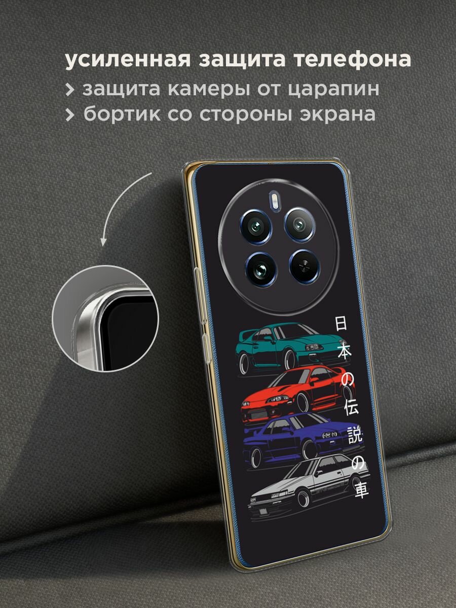 Чехол на Realme 12 Pro / Реалми 12 Про с принтом "JDM Legend cars" — фото 1