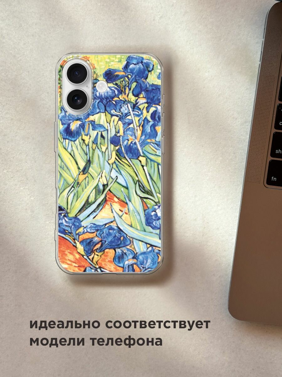 Чехол на Apple iPhone 17 / Айфон 17 с принтом "Ирисы Ван Гог" — фото 1