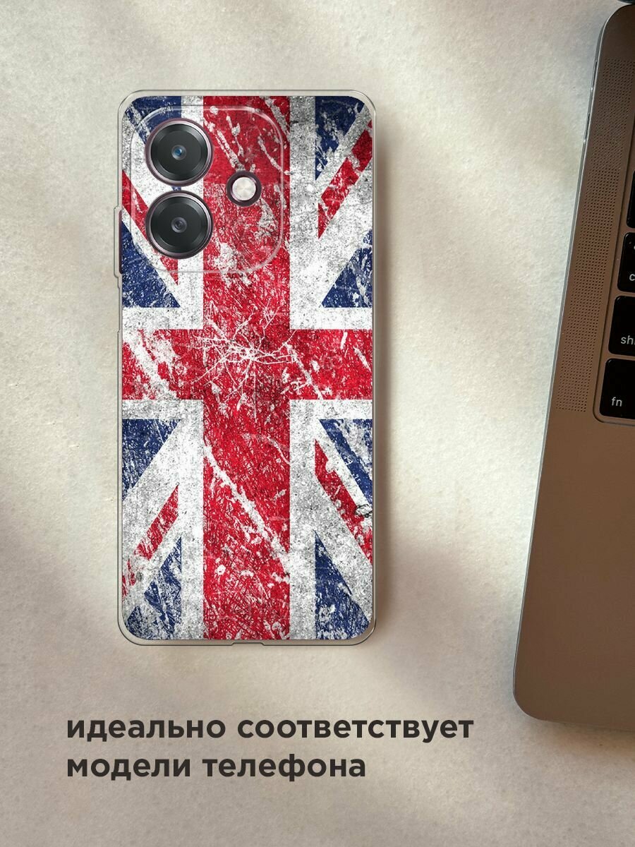 Чехол на Oppo A3/A3x / Оппо А3/A3x с принтом "Флаг британский" — фото 1