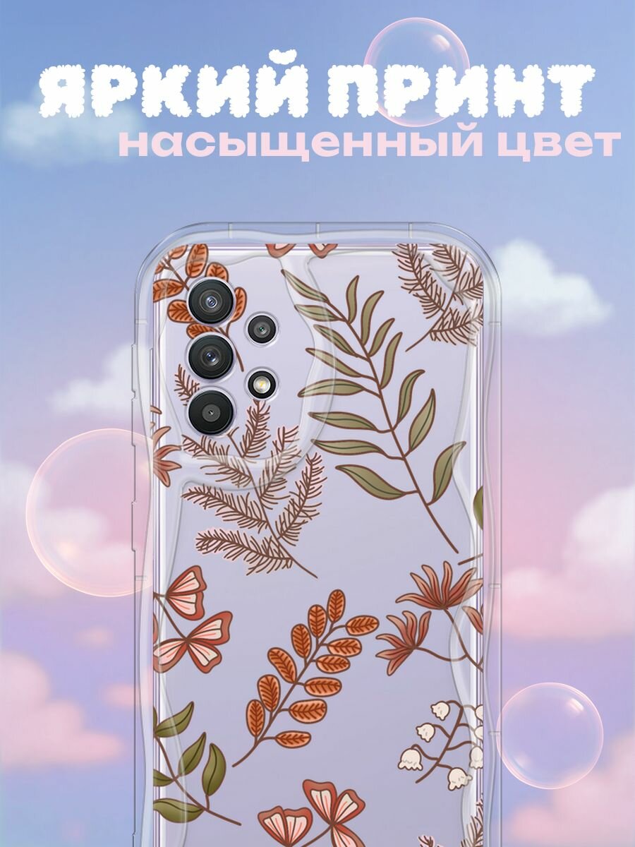Чехол на Samsung Galaxy A32 / Самсунг А 32 с принтом "Винтажные полевые цветы 4" — фото 1
