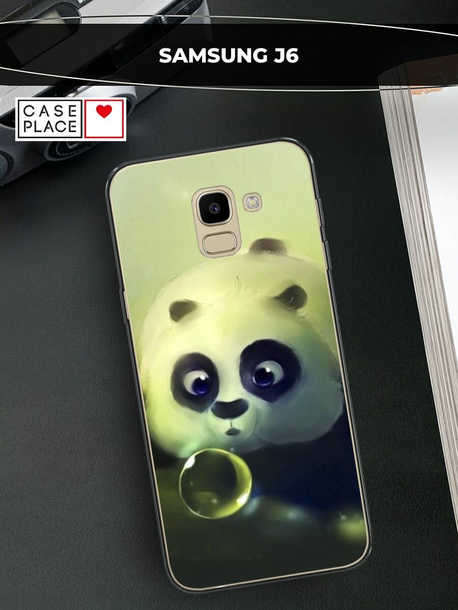Чехол на Samsung Galaxy J6 2018 / Самсунг Галакси Джей 6 2018 с принтом "Малыш панды"