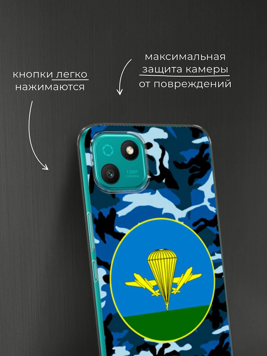Силиконовый чехол на Wiko T10 / Вико Т10 с принтом "ВДВ камуфляж" — фото 1