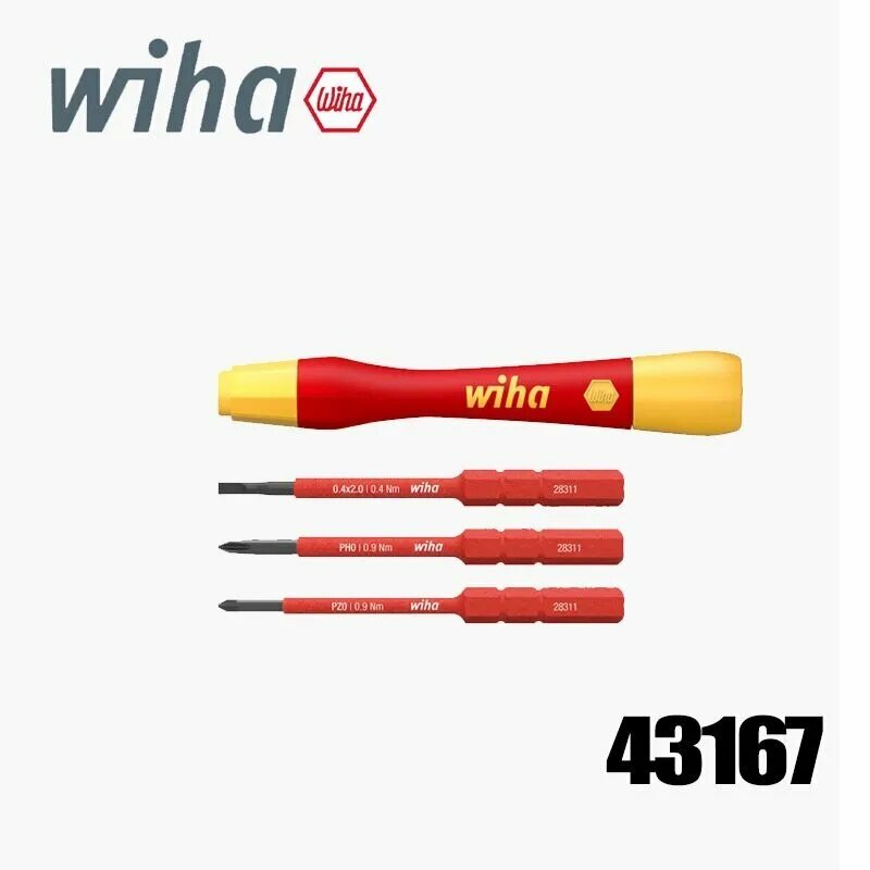 WIHA 43167 Набор мини тонких отверток, съемная многофункциональная насадка для электродрели