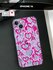 Чехол на Apple iPhone 14 / Айфон 14 с принтом "Граффити сердец", прозрачный