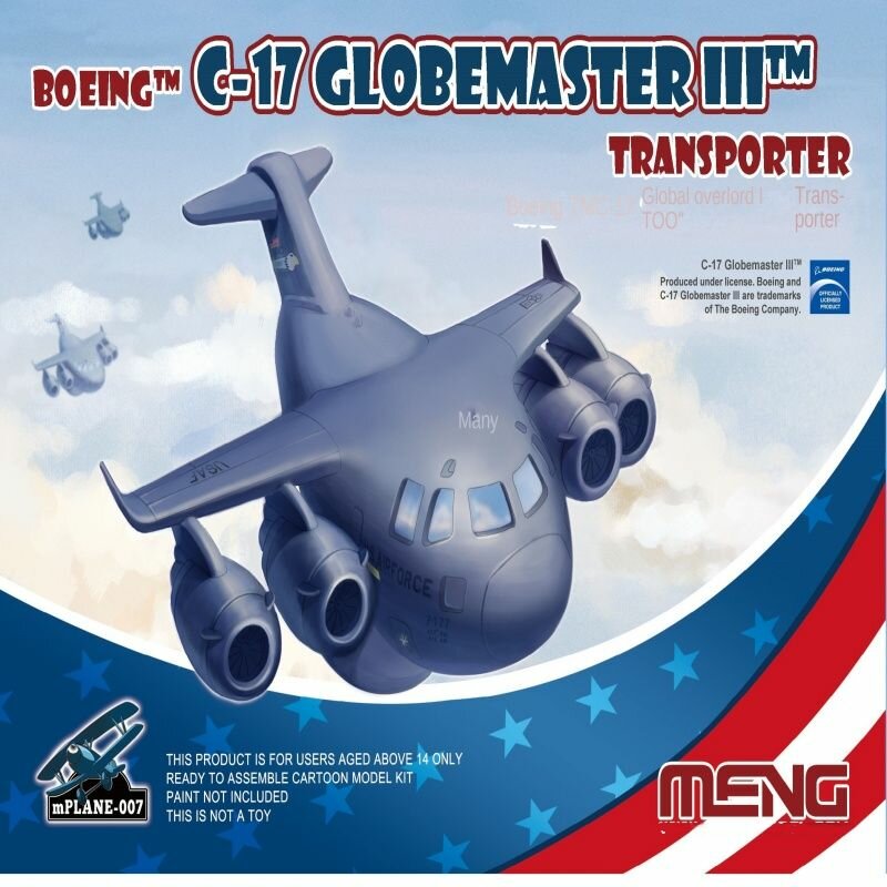 Meng Model mplane-007 c-17 глобмастер iii транспортер q версия 2020 самолеты