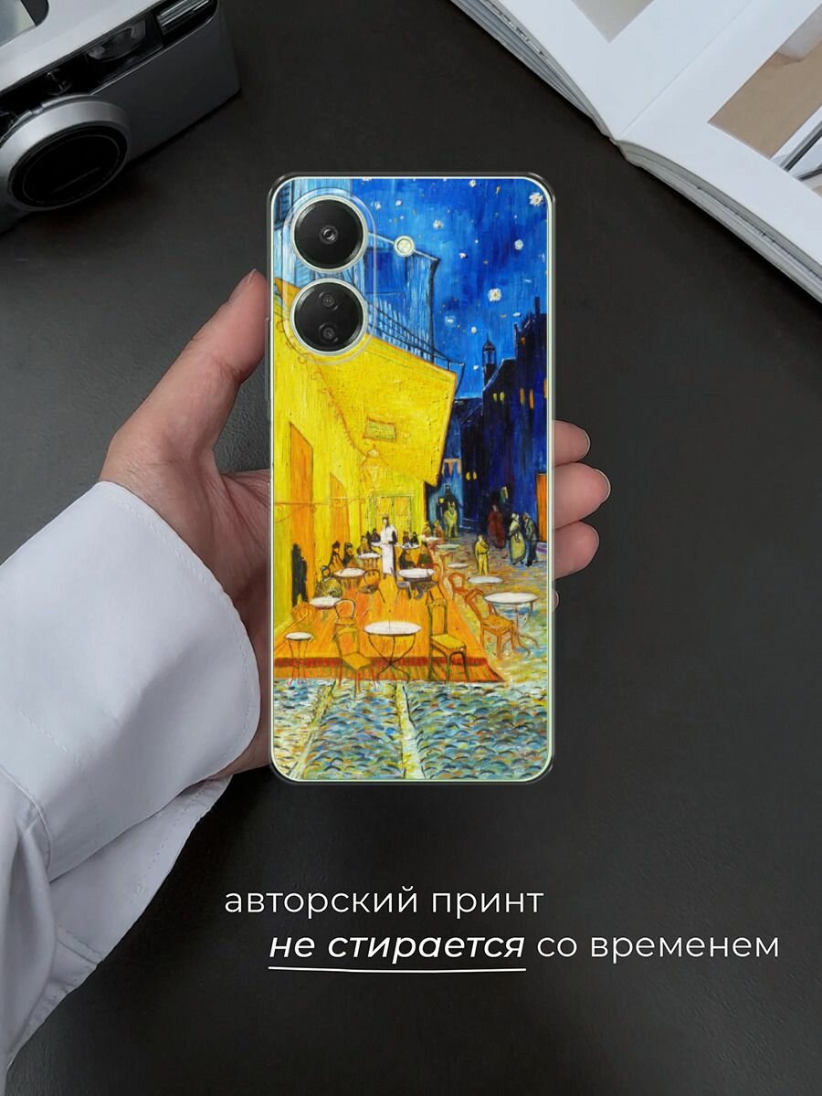 Чехол на Xiaomi Redmi 13C/Poco C65 / Сяоми Редми 13C/Поко С65 с принтом "Ван Гог Желтый дом" — фото 1