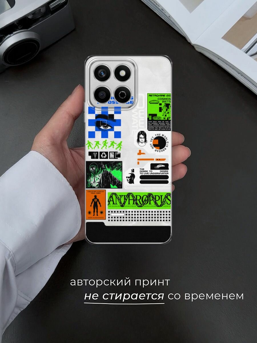 Чехол на Honor X7c / Хонор X7c с принтом "Nothing impossible", прозрачный — фото 1