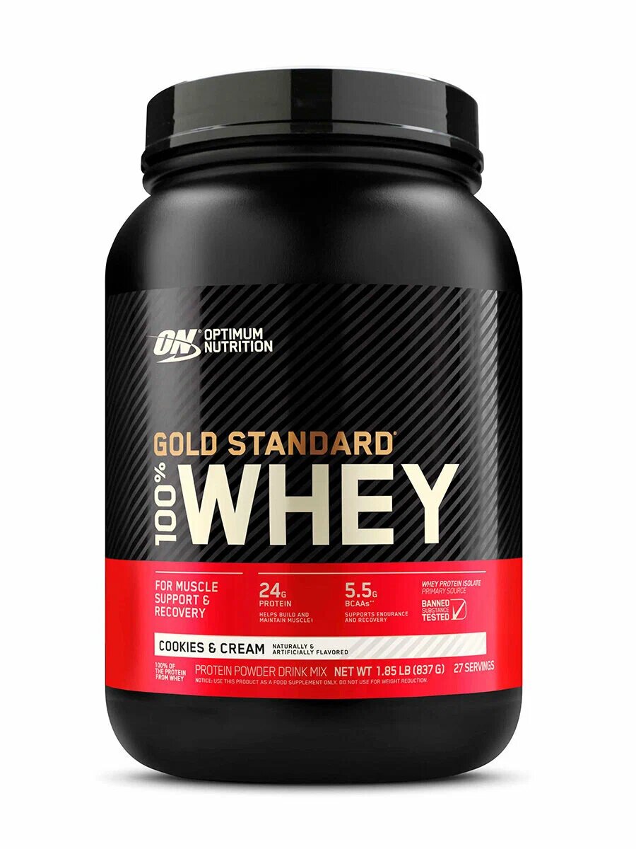 Протеин Optimum Nutrition 100% Whey Gold Standard 837 г, печенье и крем