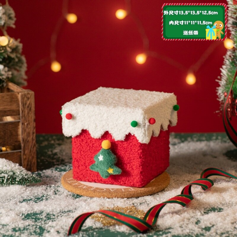 Высококачественная утолщенная и закаленная рождественская подарочная упаковка Apple box красная коробка с белой крышкой