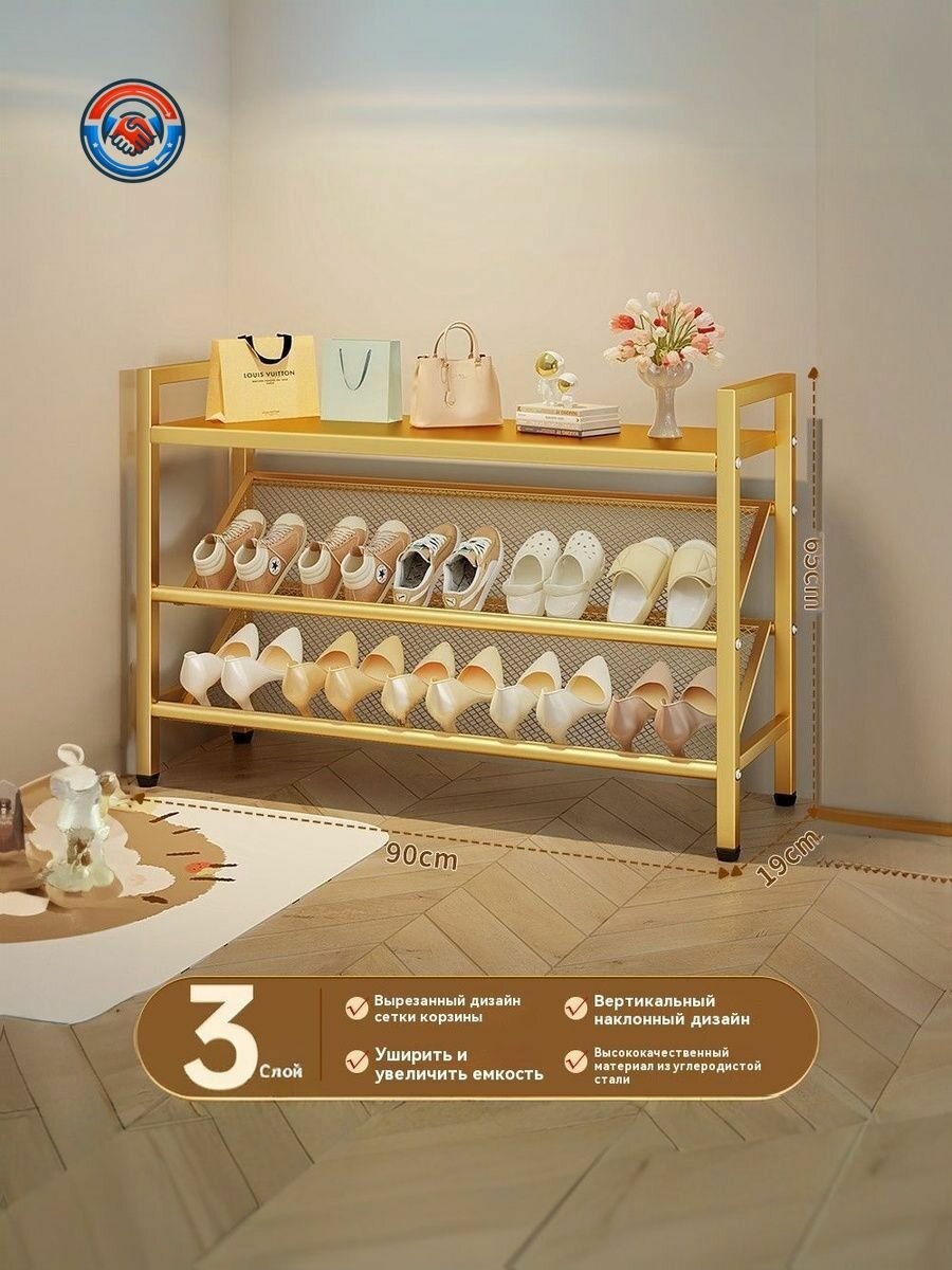 Компактная угловая обувница для прихожей — модульная полка хранения обуви для узкого коридора, быстрая сборка.