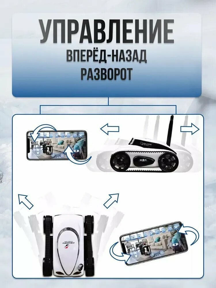 Танк на радиоуправлении с камерой управление с телефона