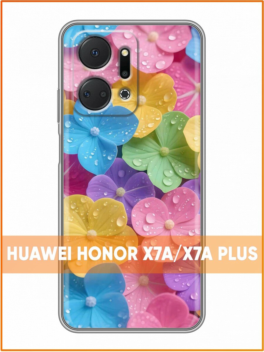 Чехол для Honor X7a, Honor X7a Plus с принтом для женщин с цветочками (Хонор х7а, Хонор х7а плюс)