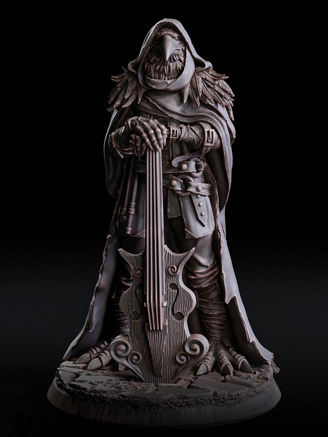 Кенку бард, игровая фигурка для раскрашивания, база 25мм