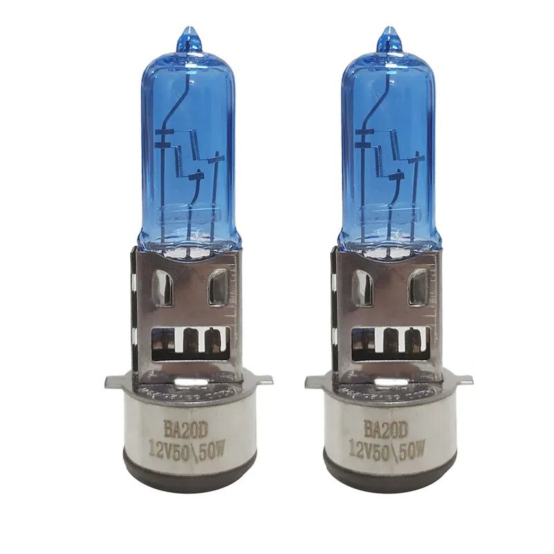 2 шт. лампы для мотоциклов BA20d ксеноновая лампа 50 Вт 35 Вт для ATV Quad Голубой, 50W full blue