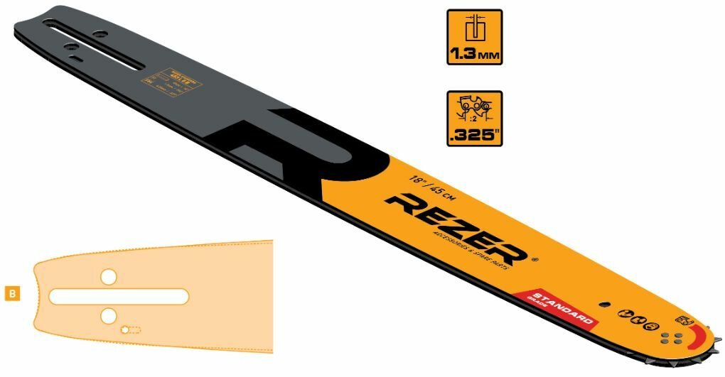 Шина Rezer Standard 453 L 8 B сварная, 72зв. (Парма 2М, 3)